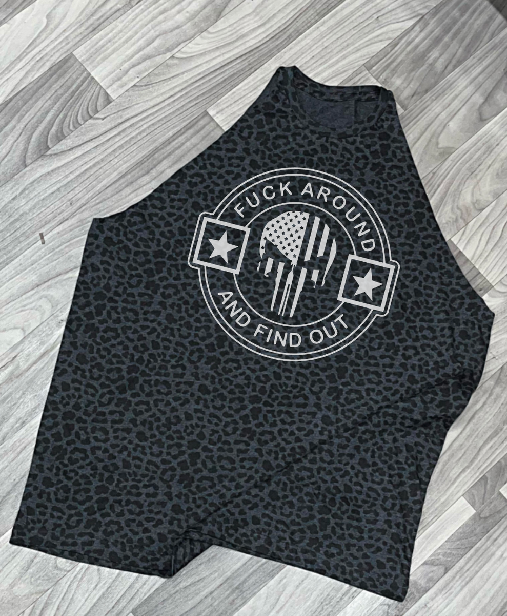 FAFO Black Leopard Rocker (White) – Southernragecustoms